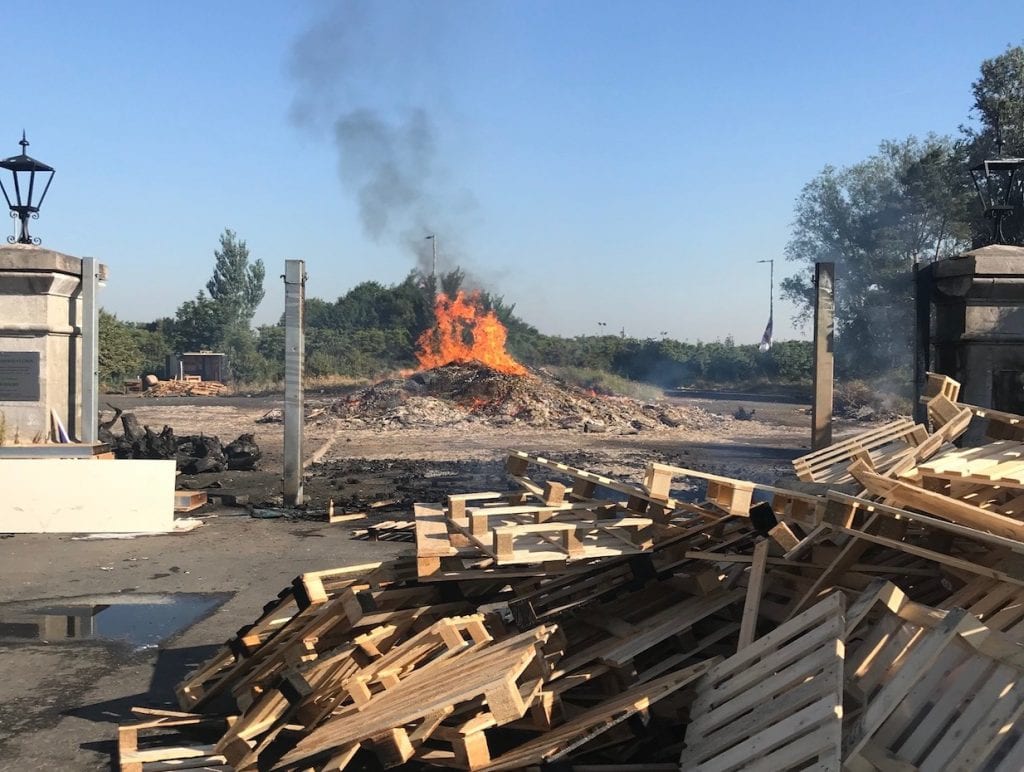 Calls for calm as bonfire deliberately set alight three days ahead of ...