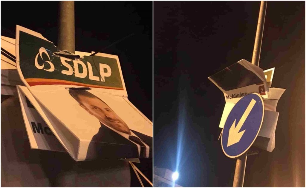 Disappointment as fresh SDLP election posters vandalised in Craigavon ...