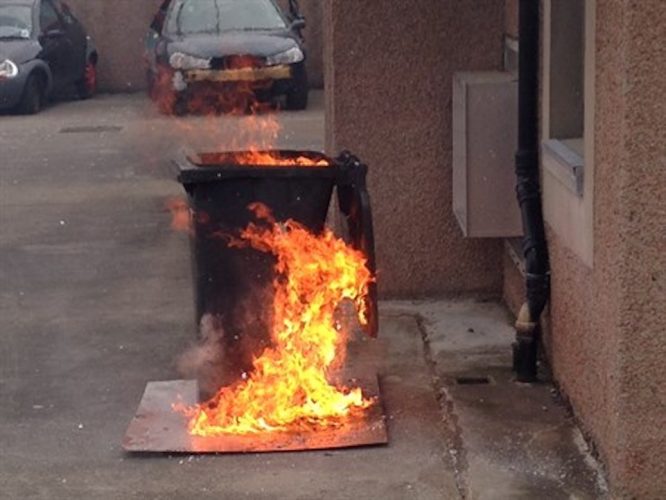 Wheelie bin set on fire in Craigavon as youths create havoc for elderly ...