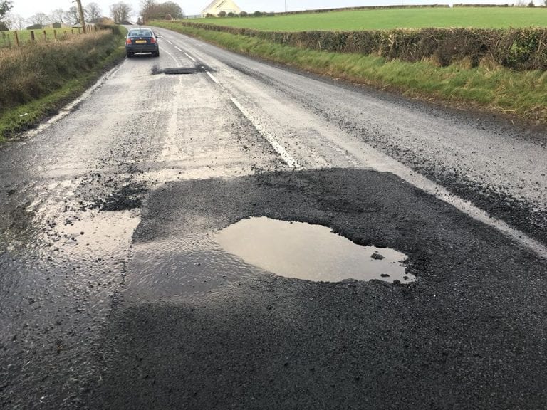 Massive pothole on outskirts of Armagh wreaking havoc in dark with ...